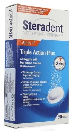 Steradent Cleaner triple action - 90 st | 1600854 | Arseus Medical